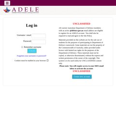 www.Adele.edu.au - ADELE LMS: Login to the site