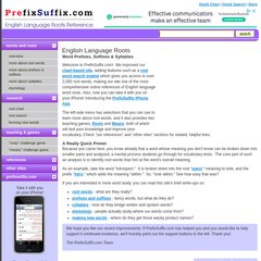 www.Prefixsuffix.com - English Language Roots