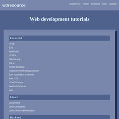 www.W3resource.com - Web development tutorials
