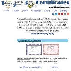www.123certificates.net - Printable Certificates