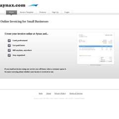 www.Aynax.com - Online Invoicing for Small Business