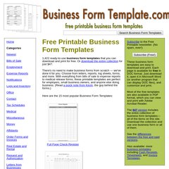 www.Businessformtemplate.com - Printable Business Form Templates