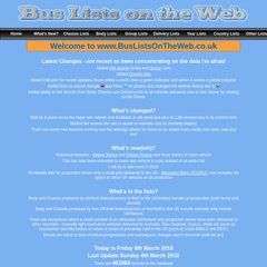 www.Buslistsontheweb.co.uk - Bus Lists on the Web