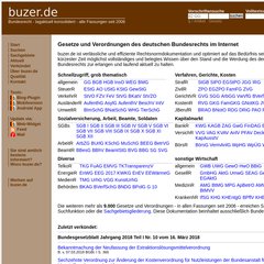 www.Buzer.de - ausgewählte Gesetze in Deutschland