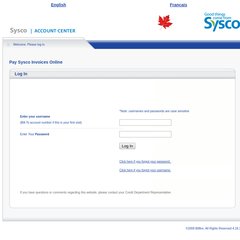 www.Canadasyscoaccountcentre.com - Sysco Canada Payment Hub
