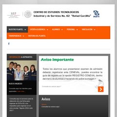 www.Cetis62.edu.mx - CENTRO DE ESTUDIOS TECNOLOGICOS industrial