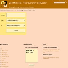www.Coinmill.com - Currency Exchange Rate Conversion Calculator