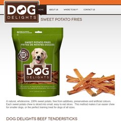 www.Dogdelights.ca - Dog Delights Sweet Potato Chews