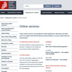 www.Epoline.org - EPO - Online services
