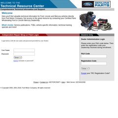 www.Fordinstallersupport.com - TECHNICIAL RESOURCE CENTER HOME PAGE