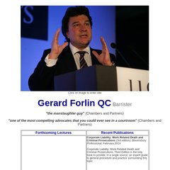 www.Gerardforlinkc.co.uk - Gerard Forlin QC - Barrister
