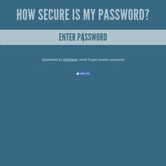 www.Howsecureismypassword.net - How Secure Is My Password?