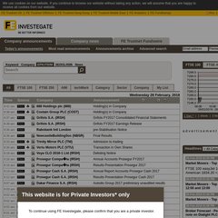www.Investegate.co.uk - InvestEgate | Company Announcements