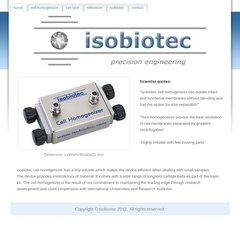 www.Isobiotec.com - welcome to isobiotec cell homogenizer