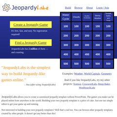 www.Jeopardylabs.com - JeopardyLabs