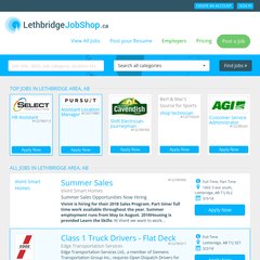www.Lethbridgejobshop.ca - Lethbridge Area job search and jobs posting