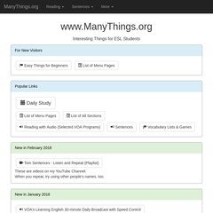 www.Manythings.org - Interesting Things for ESL/EFL Students