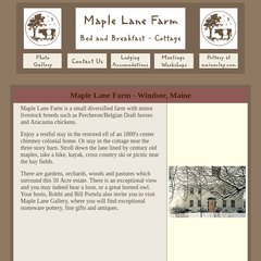 www.Maplelanefarm.net - Maple Lane Farm Bed and Breakfast