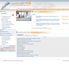 Marchespublics.gov.ma - Portail Marocain des Marchés Publics
