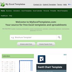 www.Myexceltemplates.com - excel templates | excel template