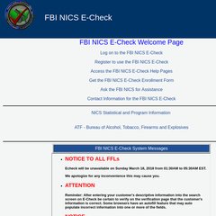 www.Nicsezcheckfbi.gov - FBI NICS E-Check Online Enrollment