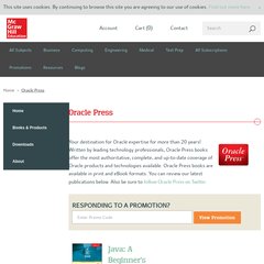 www.Oraclepressbooks.com - Oracle Books and Oracle Tutorials from Oracle