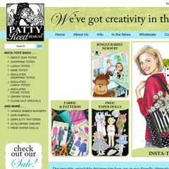 www.Pattyreeddesigns.com - Insta-Totes, Shopping Totes