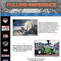 www.Pulling-reference.com - Tractor & Truck Pulling Stats
