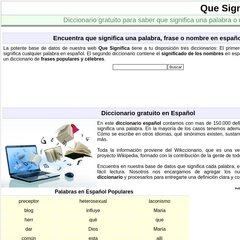 www.Quesignifica.mx - Que Significa - Diccionario en Español