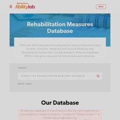 www.Rehabmeasures.org - Rehabilitation Measures Database