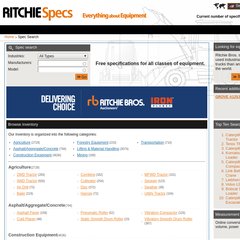 www.Ritchiespecs.com - RitchieSpecs Equipment Specifications