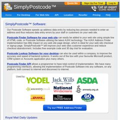 www.Simply-postcode-lookup.com - Postcode Software - Web or Desktop address
