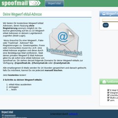 www.Spoofmail.de - Wegwerf-eMail, Wegwerf