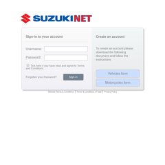 www.Suzukinet.com.au - Suzuki Extranet Logon Screen