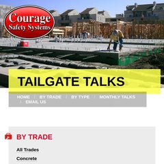 www.Tailgatetalks.com - Tailgate Talks Safety ToolBox Meeting Subjects