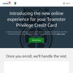 www.Teamstercard.com - Teamster Privilege Credit Card Homepage