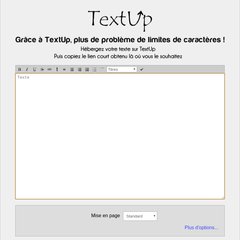 www.Textup.fr - Hébergement de texte