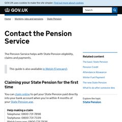 www.Thepensionservice.gov.uk - State Pension forecast e