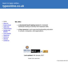 www.Typeonline.co.uk - typeonline - free online touch typing course