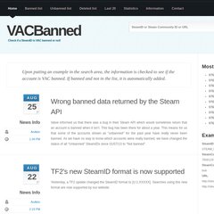 www.Vacbanned.com - See the VAC status of any Steam account (Counter