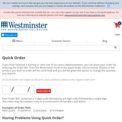 www.Westminsterorders.com - The Westminster Collection