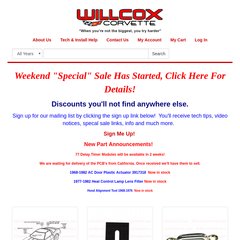 www.Willcoxcorvette.com - Willcox Corvette, Inc.